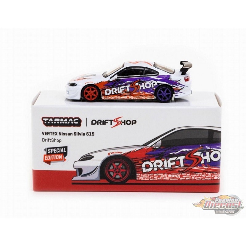 VERTEX Nissan Silvia S15 DriftShop European Drift Championship - Tarmac Works - 1/64 - T64G-023 ...