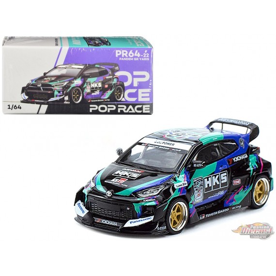 Toyota GR Yaris Pandem HKS - Pop Race 1:64 - PR640022 - Passion Diecast