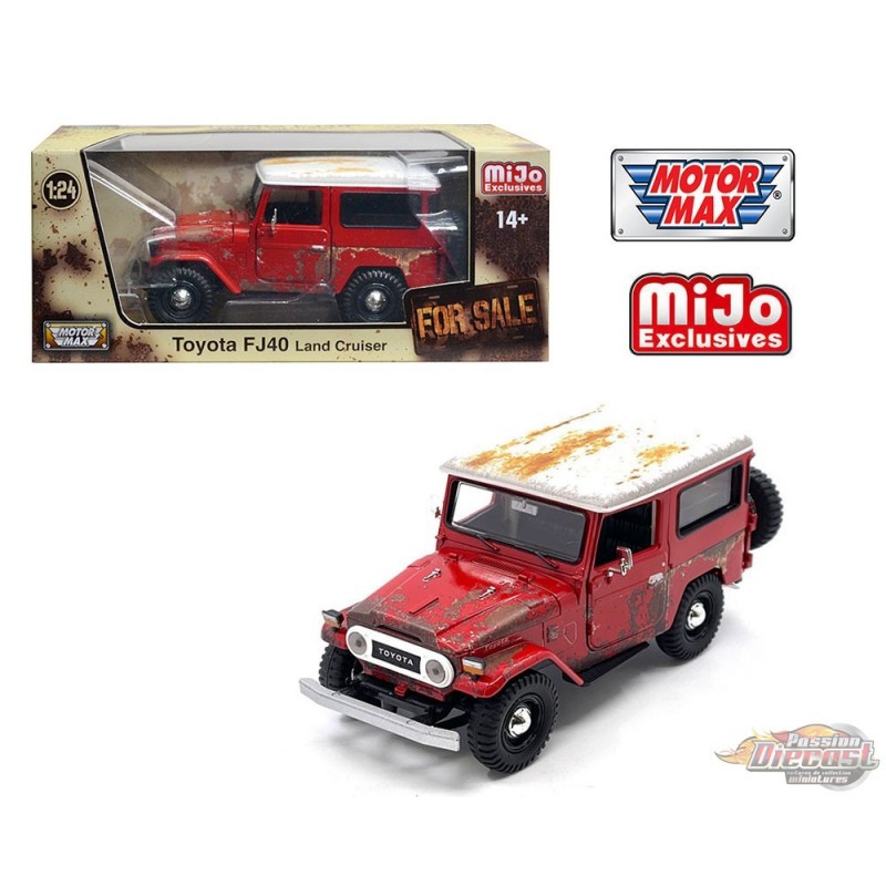 Toyota FJ40 Land Cruiser - Weathered Red with White Top For Sale - Mijo ...