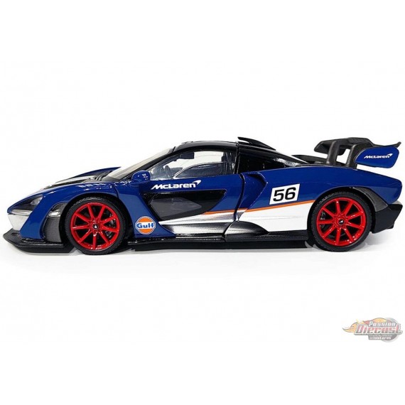 McLaren Senna - Dark Blue - Gulf - Motormax 1-24 - 79668 - Passion Diecast