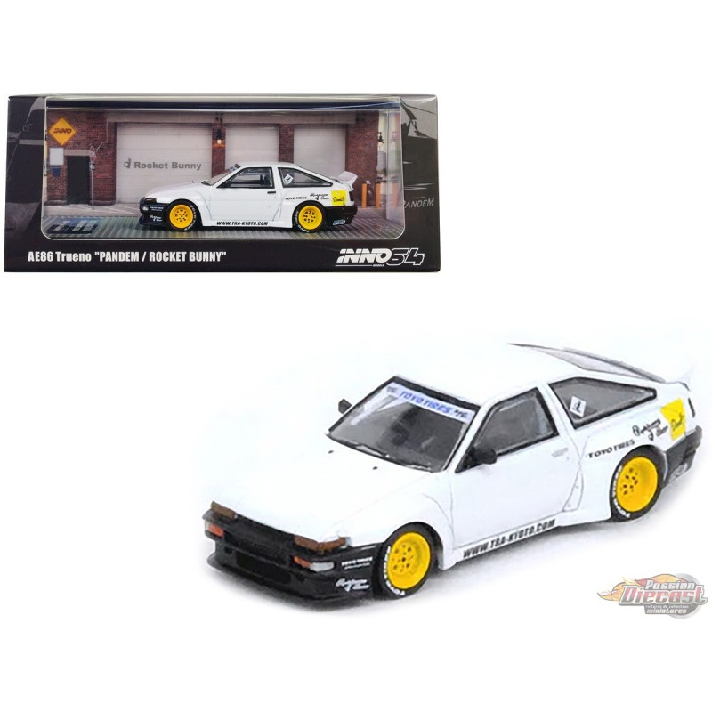 Toyota Corolla Trueno AE86 PANDEM / ROCKET BUNNY Blanc - INNO 64 - 1/64 ...
