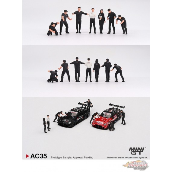 Metal Figurine Nismo Technician Team Figures Set - Mini GT - 1:64 ...