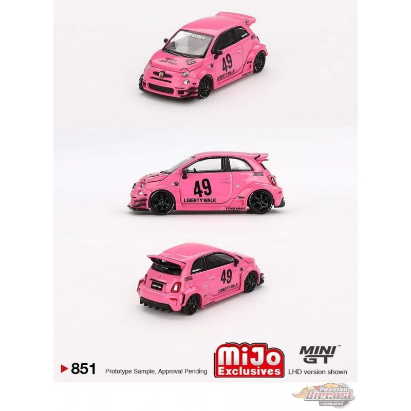 ABARTH 595 LB-WORKS x Abas Works Rose - Mini GT - 1:64 - MGT00851 ...