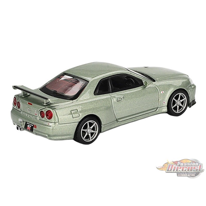 Nissan Skyline GT-R (R34) V-Spec II Nür - Millenium Jade - Mini GT - 1: ...