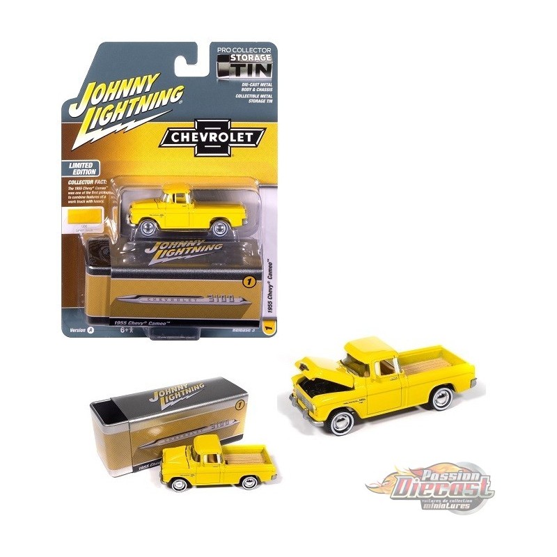 1955 Chevy Cameo Pickup in Lemon Yellow - Johnny Lightning 1/64 ...