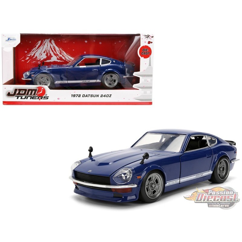 1972 Datsun 240Z blue with white stripes - JDM Tuners - Jada - 1/24 - 37020