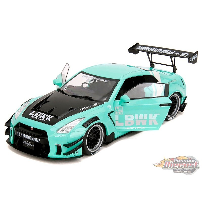 Nissan GT-R (R35) Liberty Walk Body Kit 2.0 Light Blue - Pink Slips ...
