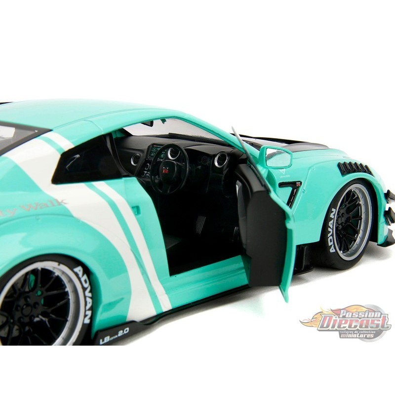 Nissan GT-R (R35) Liberty Walk Body Kit 2.0 Light Blue - Pink Slips ...