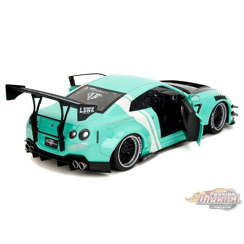 Nissan GT-R (R35) Liberty Walk Body Kit 2.0 Light Blue - Pink Slips ...