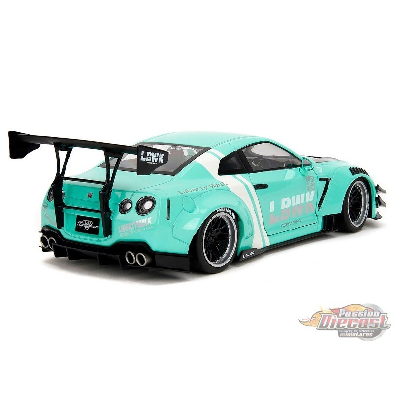 Nissan GT-R (R35) Liberty Walk Body Kit 2.0 Light Blue - Pink Slips ...