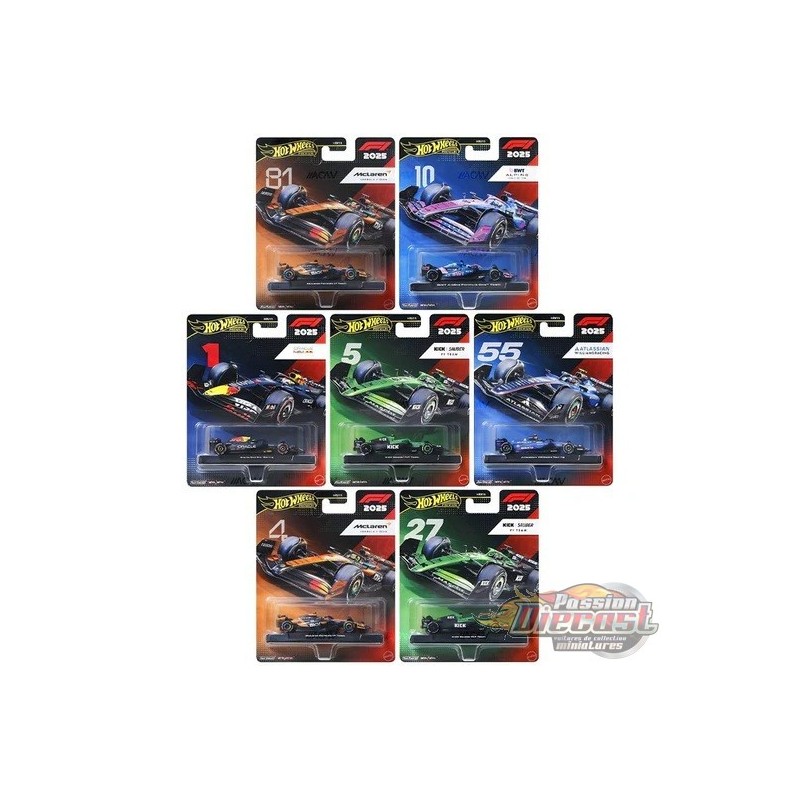 Hot Wheels 1:64 F1 2026 Racing Premium K Assortment SET OF 10 CARS ...